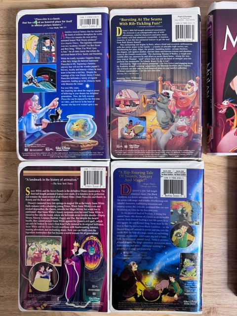 DISNEY MASTERPIECE COLLECTION VHS Lot Aristocats Mulan Hercules Black ...