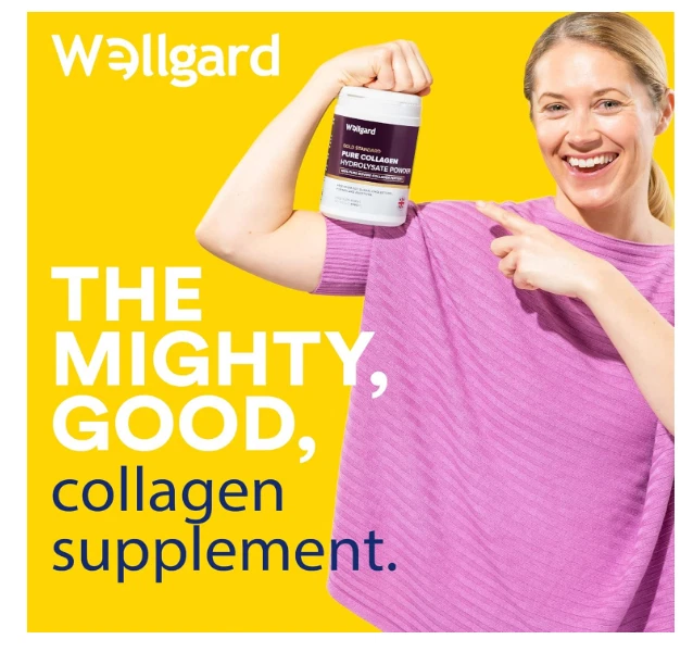 WELLGARD GOLD STANDARD Collagen Powder, Bovine Peptides, 8 Amino Acids ...
