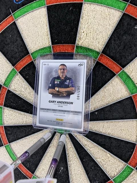 PANINI PDC WORLD Darts Championship 2026 Gary Anderson Numbered /180 ...