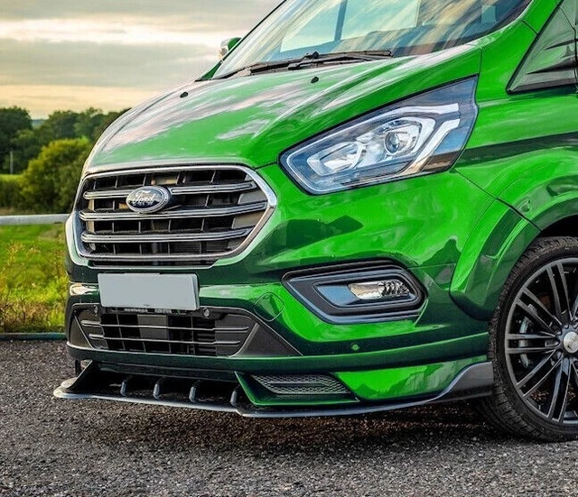 FORD TRANSIT CUSTOM V2 Front Bumper Lip Kit Transit Splitter FITS 2018 ...