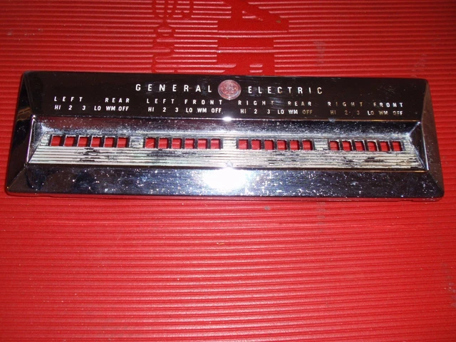 VINTAGE GENERAL ELECTRIC Range / Cook Top Control Panel Stainless 1950 ...