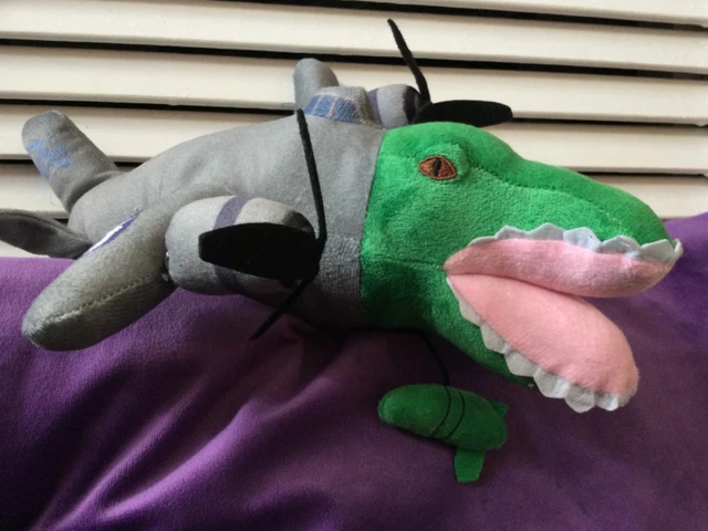 ITALIAN BRAINROT BOMBARDIRO Crocodilo Crocodile Aeroplane Soft Toy 28cm ...