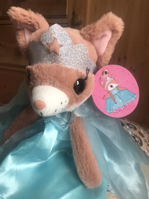NEW DEPESCHE SNUKIS Eva Fairy Princess Fox Doll Blue Dress Soft Plush ...