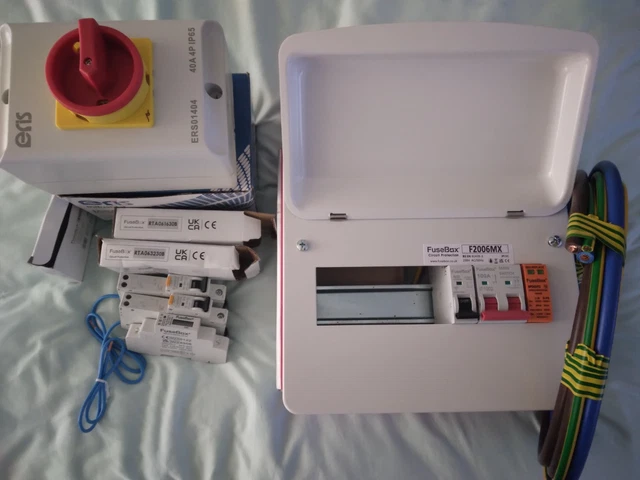 FUSEBOX F2006MX 6-WAY RCBO Main Switch Consumer Unit with T2 SPD- PLUS ...