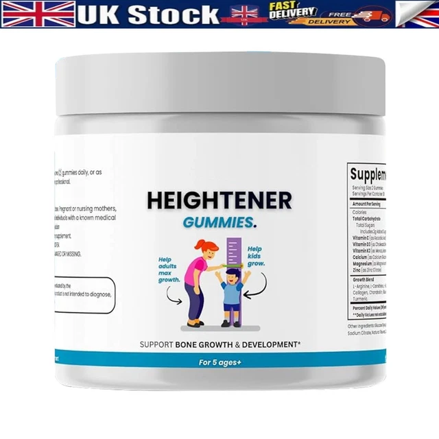 HEIGHTENER GUMMIES - Natural Height Growth Supplement for Kids, Teens ...