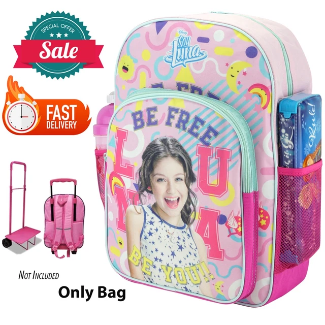DISNEY SOY LUNA Adaptable Backpack Kids School Bag Padded Straps Water ...