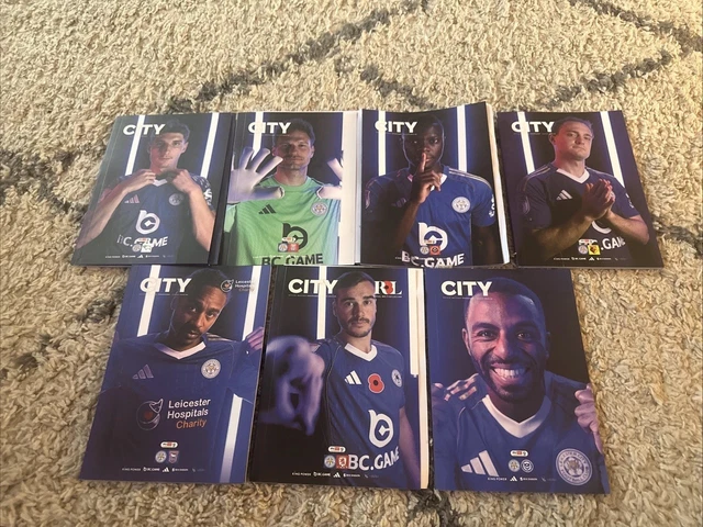 LEICESTER CITY FOOTBALL Programmes 2025/26 x 7 £3.30 - PicClick UK