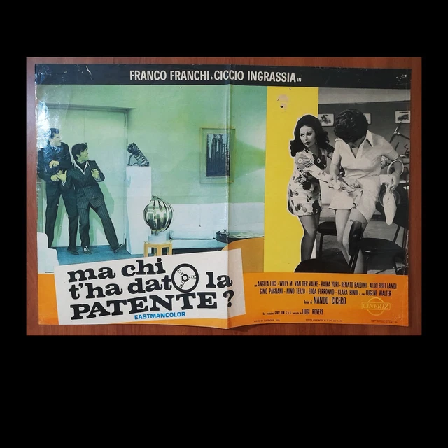FOTOBUSTA MA CHI T HA DATO LA PATENTE Ingrassia Franchi Lobby card ...