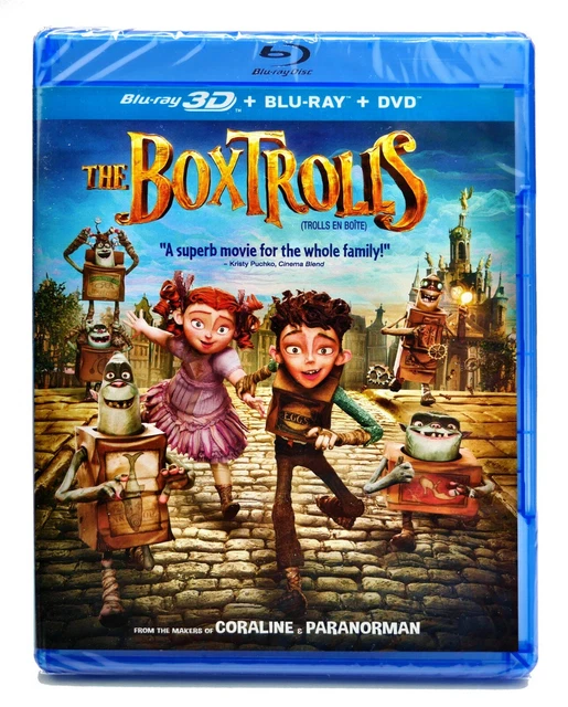 THE BOX TROLLS 3D Blu Ray DVD Bonus Features Kids Animation Cartoon ...