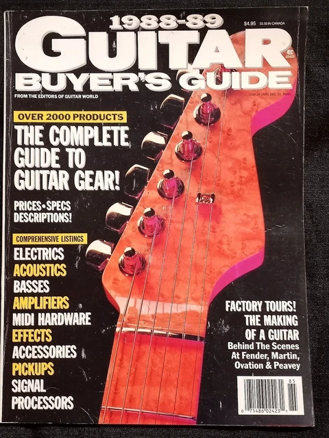 VINTAGE GUITAR BUYER'S GUIDE 1988- 1989 Guitar World Catalog Packed Products £11.89 - PicClick UK