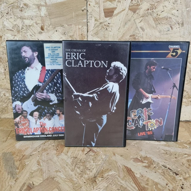 ERIC CLAPTON LIVE X3 VHS Bundle Job Lot Cream Of, Live 85, The Concert ...
