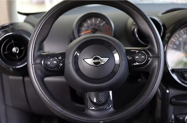 MINI R58 COUPÉ Brillant Carbone Fibre Direction Roue Bouton Housse Set ...