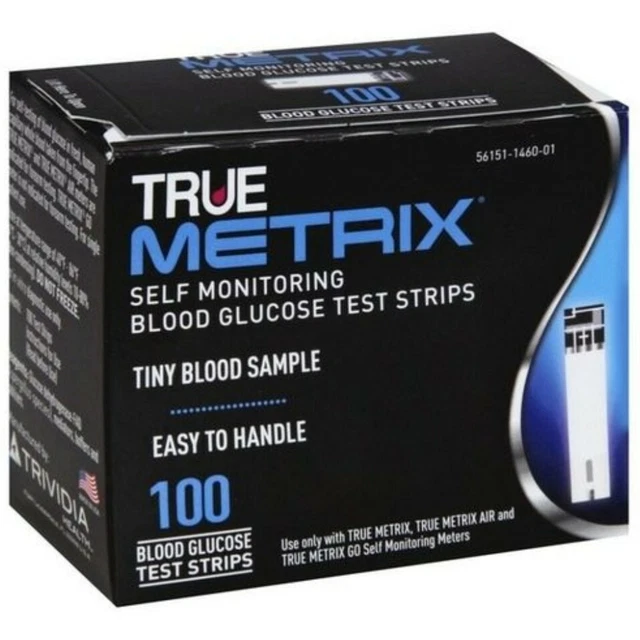 TRUE METRIX AIR BLUETOOTH BLOOD GLUCOSE MONITOR +2×100 test strips ...