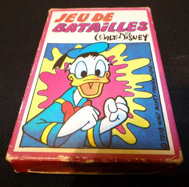 VINTAGE WALT DISNEY Jeu de Batailles Playing Cards Made In France By ...