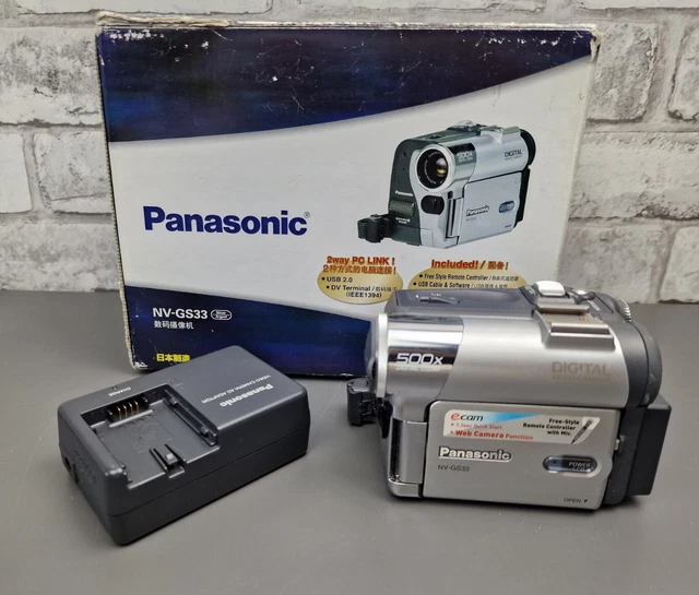PANASONIC NV-GS33 DIGITAL Video Camera Mini DV bundle, retro, boxed £75 ...