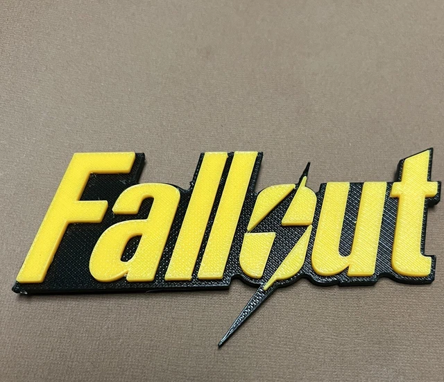 FALLOUT 3D PRINTED Logo emblem fan art £11.38 - PicClick UK