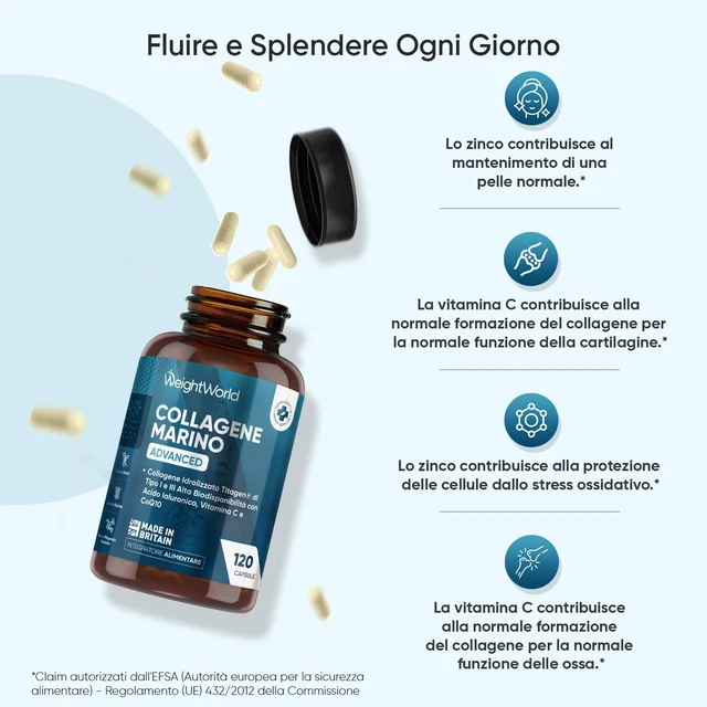 COLLAGENE MARINO CON Acido Ialuronico, in Peptidi Titagen Di Collagene ...