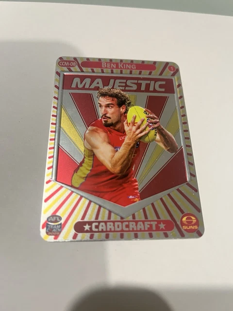 2025 AFL TEAMCOACH Majestic Card Craft - BEN KING #1 CCM-08 Gold Coast ...