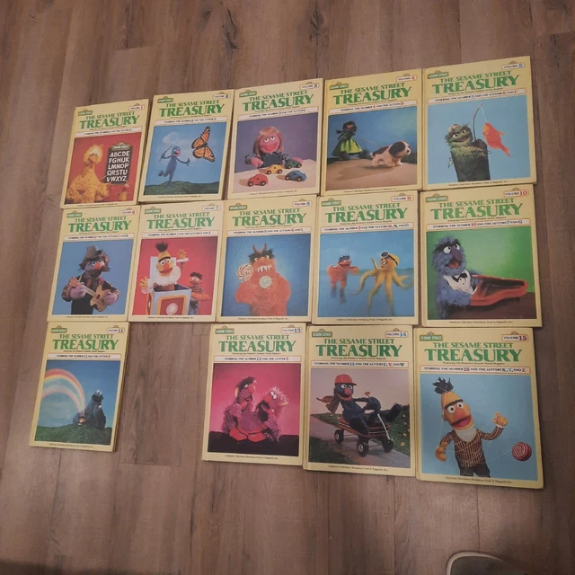 THE SESAME STREET Treasury 14 Volume Book Set Vtg 1983 Hard Cover ...