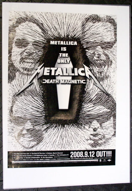 METALLICA POSTER CD DVD Promo Japanese Original Death Magnetic 2008 £60 ...