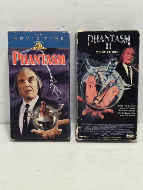 PHANTASM / PHANTASM II VHS 1979/1988 Horror Cult Classic MGM MCA £26.75 - PicClick UK