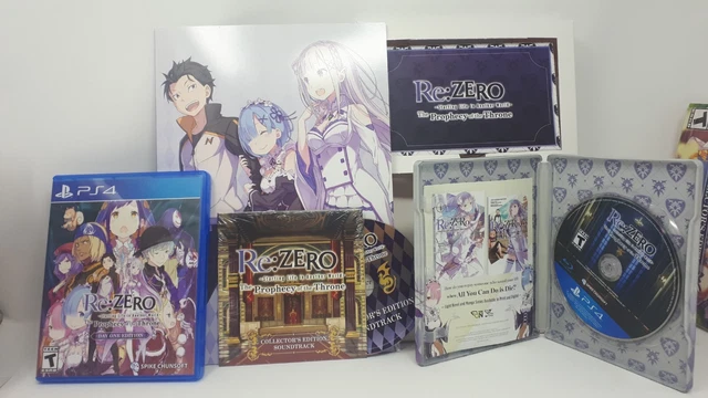 RE: ZERO: THE Prophecy of the Throne (PS4, Collector's Edition) *CIB ...