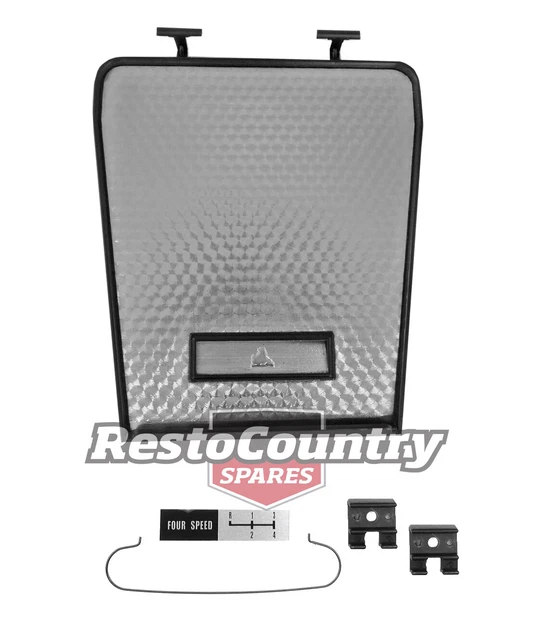 HOLDEN HQ GTS Front Console Lid Silver / Chrome Fish Scale 4Spd centre ...