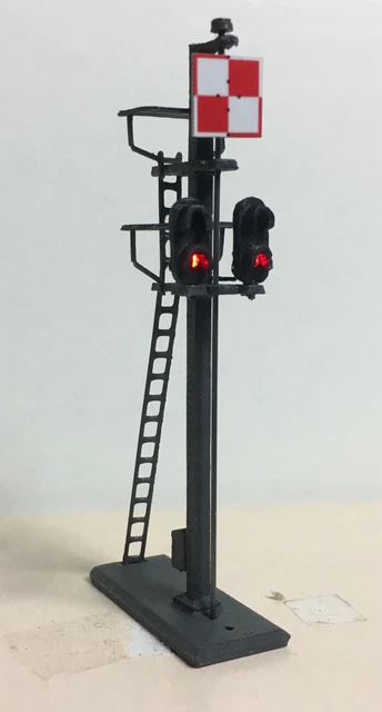 SIGNAL MECANIQUE-CARRÉ ROUGE-MONTÉ,CÂBLÉ avec resistance prêt à ...