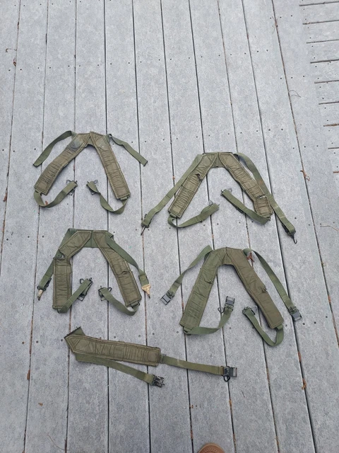 4 TOTAL VIETNAM War US Army USGI M56 M1956 Suspenders H Harness £15.71 ...