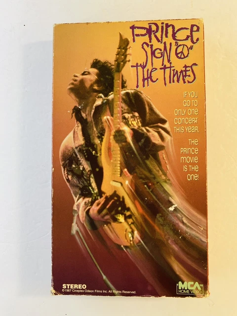 PRINCE SIGN THE Times VCR VHS Tape Movie Shelia E. Prince Concert 1988 ...