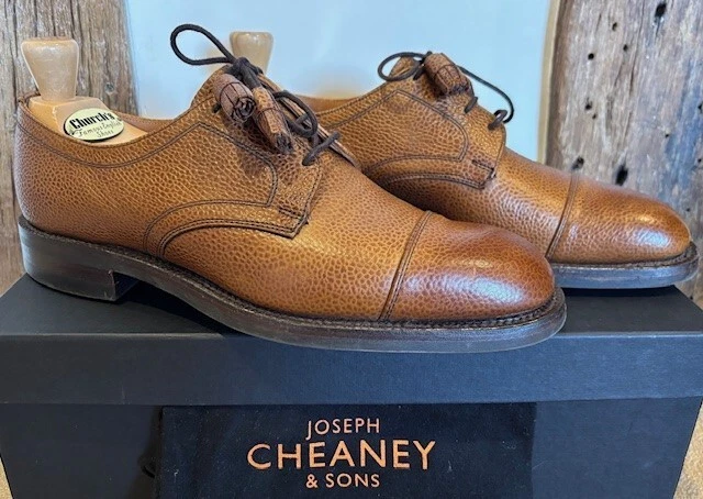 JOSEPH CHEANEY THOMAS R, Capped Derby, Almond Grain UK 7, Fit F £130.72 ...