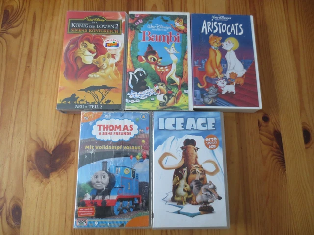 VHS KASSETTEN, 3 Walt Disney, ICE AGE, Thomas die Lokomotive Sammlung ...