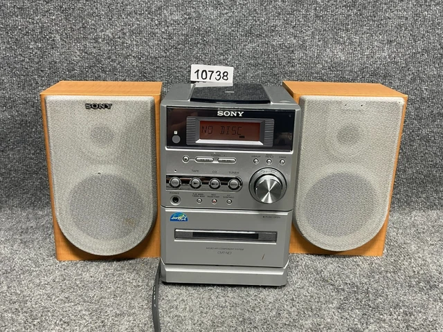 SONY MICRO HI-FI Component System CMT-NE3 In Silver With 2 Speakers SS ...