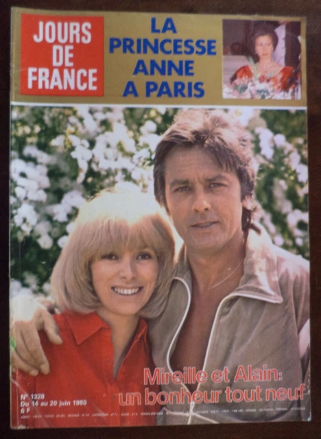 MAGAZINE &JOURS DE France" n° 1328 DELON Darc Bjön Borg HUPPERT - Princesse ANNE EUR 9,50 ...