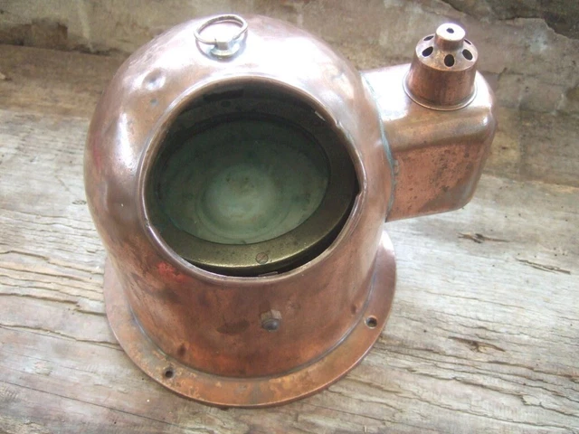 WW1 MILITARIA, NAVY SHIPS COMPASS dated 1915, UNUSUAL COPPER BINNACLE £ ...