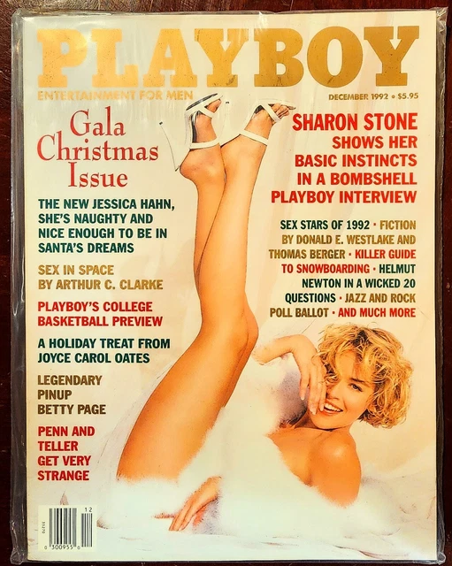 PLAYBOY MAGAZINE DECEMBER 1992 Sharon Stone Basic Instinct Interview Betty Page £18.75 - PicClick UK