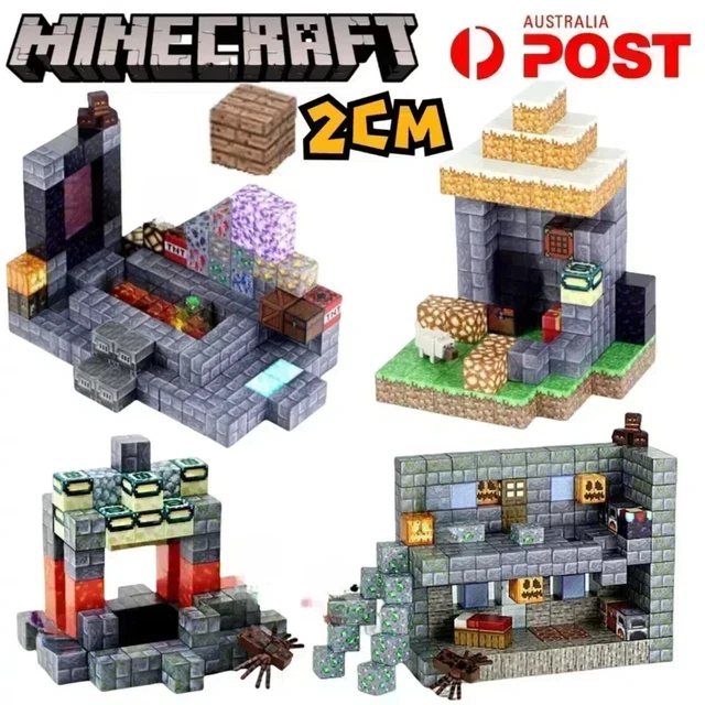 MINECRAFT MAGNETIC BUILDING Blocks Set Magnet Educational Kids Gifts ...