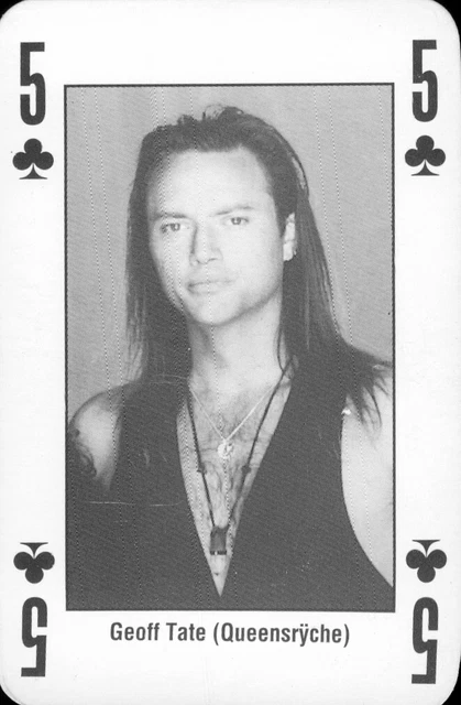 GEOFF TATE (QUEENSRYCHE), From Kerrang Playing Card Deck (1993) Rookie ...