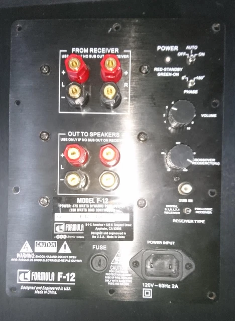 BIC AMERICA F12 Subwoofer Plate Amplifier 475w (Spares or Repair). £19. ...