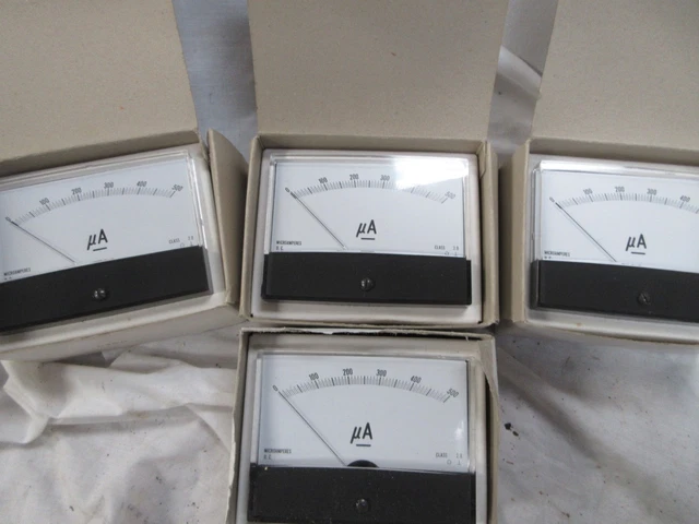 DC AMMETERS 500 Microamps DC x 4 NOS Untested £10.00 - PicClick UK