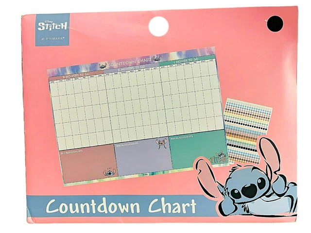 DISNEY LILO & Stitch Countdown Chart Daily Weekly Monthly Planner ...