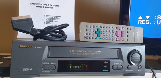 MAGNÉTOSCOPE VHS SHARP VC MH70 4 TETES PAL SECAM NTSC NICAM VCR ...