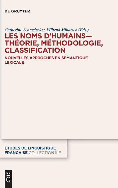 LES NOMS D'HUMAINS ̶ théorie, méthodologie, classification (Relié) EUR ...