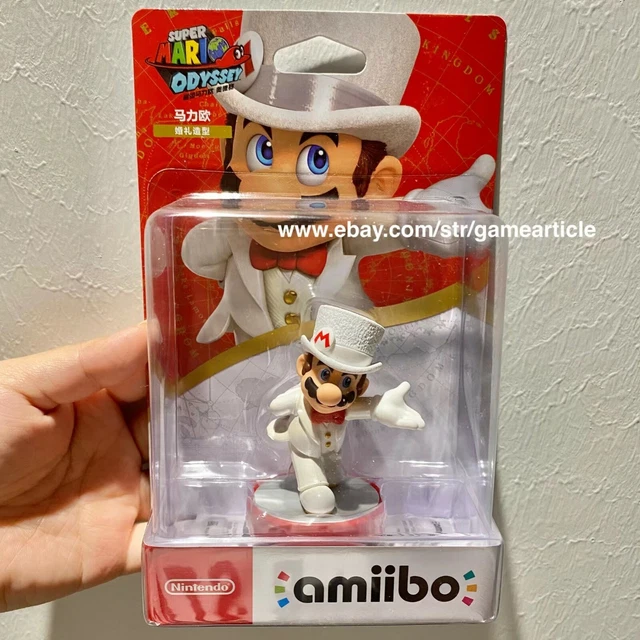 NINTENDO SUPER MARIO Odyssey Mario Wedding Outfit Amiibo Figurine ...