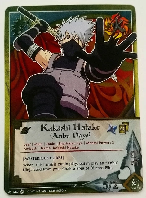 CARTES NARUTO CCG Kakashi Hatake (Anbu Days) N-567 feuille EUR 1,37 ...