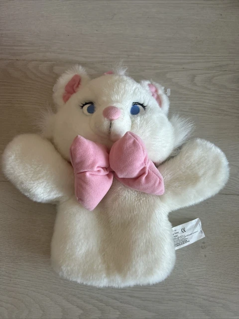 WALT DISNEY MARIE The Aristocats soft toy Hand Puppet white & pink £7. ...