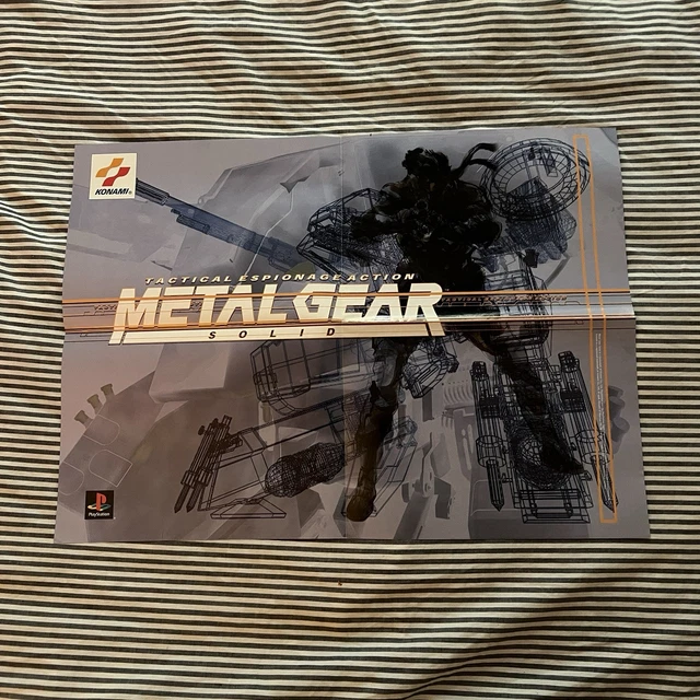 RARE METAL GEAR Solid EGM Double Sided Poster 1998 Grey Fox Solid Snake ...