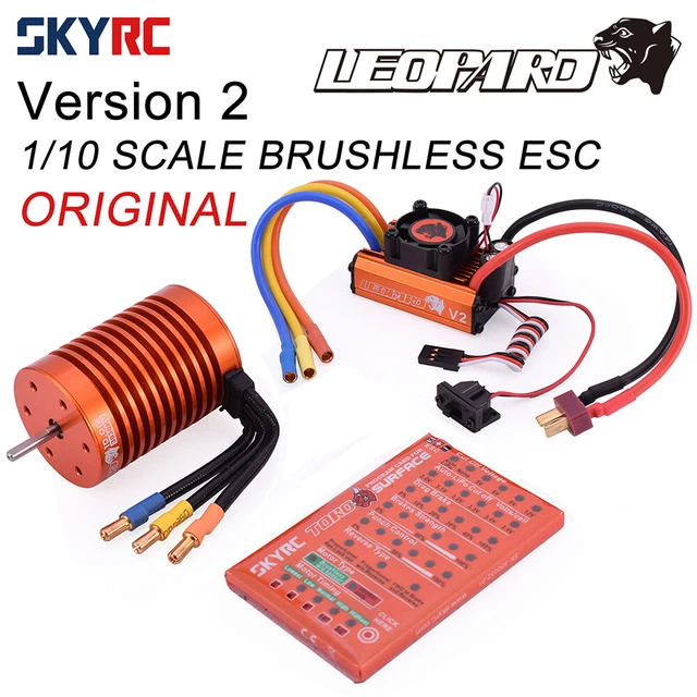 SKYRC LEOPARD BRUSHLESS Combo 60A ESC 9T Motor Program Card RC Car #SK ...