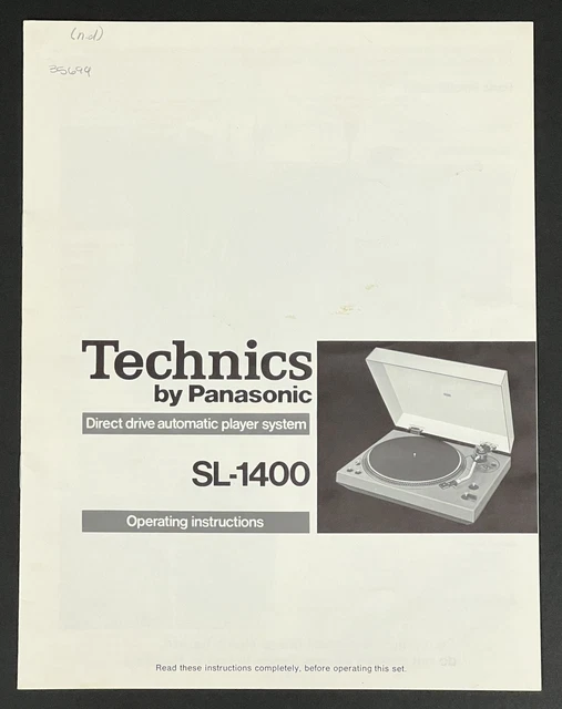 PANASONIC TURNTABLE / TECHNICS By PANASONIC Direct Drive Automatic ...