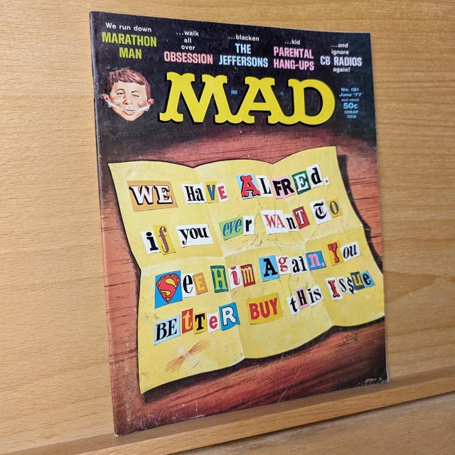 MAD MAGAZINE NO. 191 June 1977 Ransom Note Cover £7.87 - PicClick UK